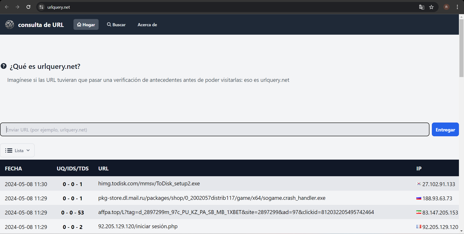 UrlQuery.net: Potenciando la Ciberseguridad a Través del Análisis Web ...
